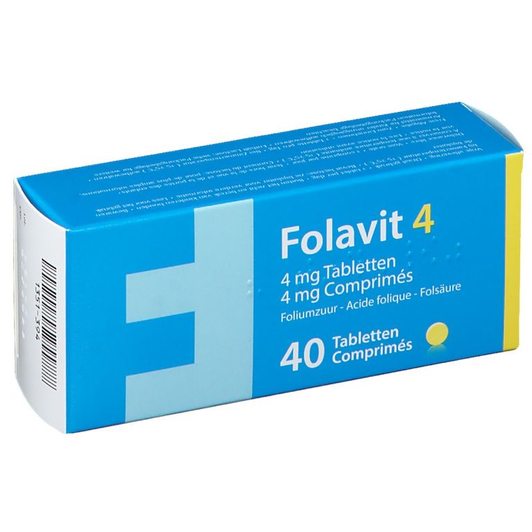 Folavit 4mg 40 pc(s) - Farmaline