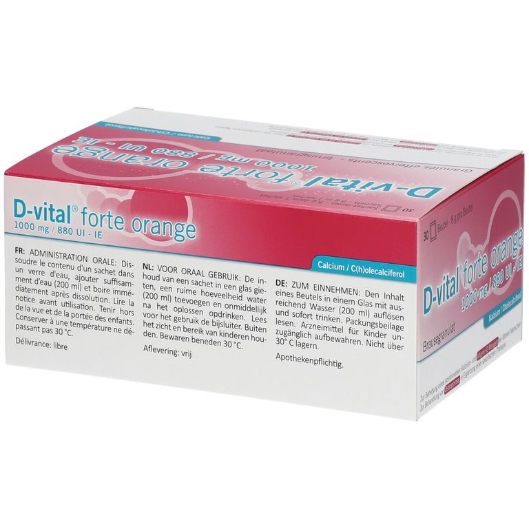 D-Vital® Forte Orange 1000 mg - 880 UI-IE 30 St - Farmaline