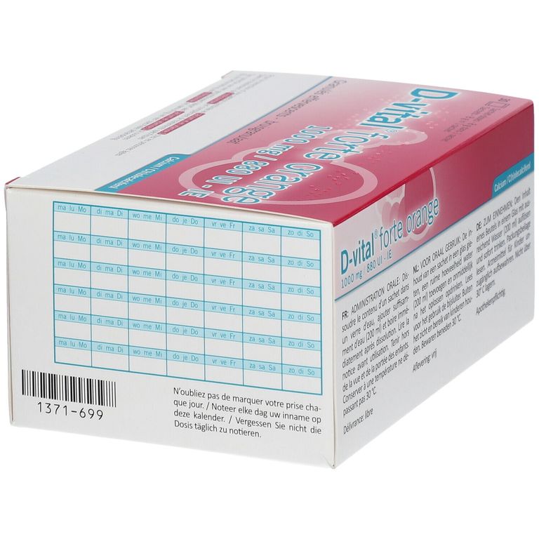D-Vital® Forte Orange 1000 mg - 880 UI-IE 30 pc(s) - Farmaline