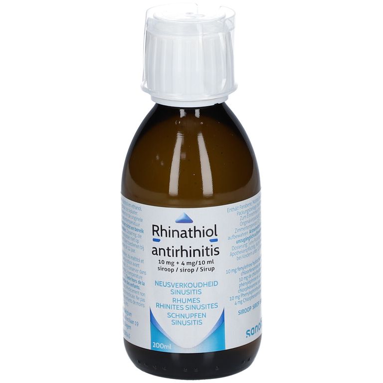 Rhinathiol Antirhinitis 10mg+4mg/10ml - Verkoudheid 200 ml - Farmaline