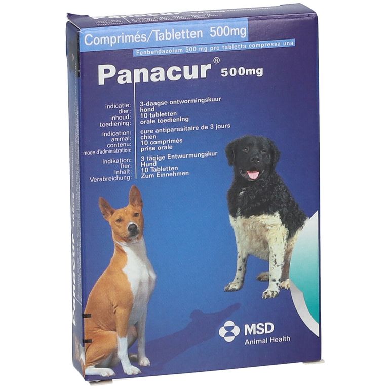 Panacur 500mg Hond 10 St - Farmaline