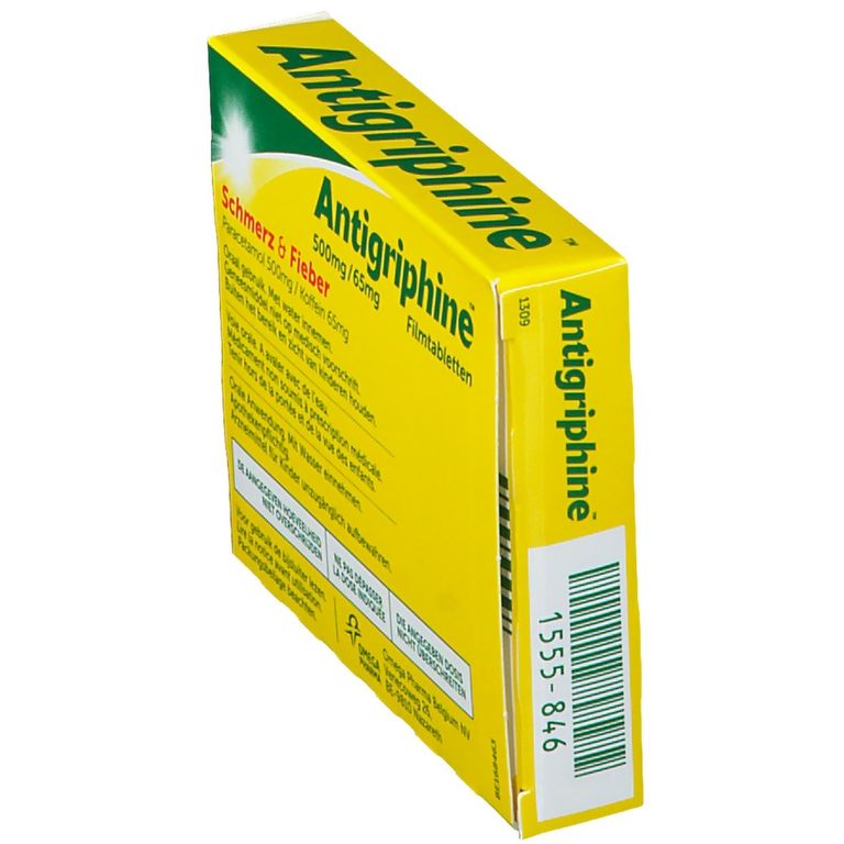 Antigriphine Paracétamol & Caféine - en Cas de Fièvre et de Douleur 20 ...