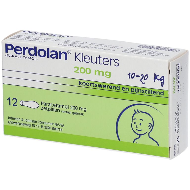 Perdolan® Kleuters 200mg 12 St - Farmaline