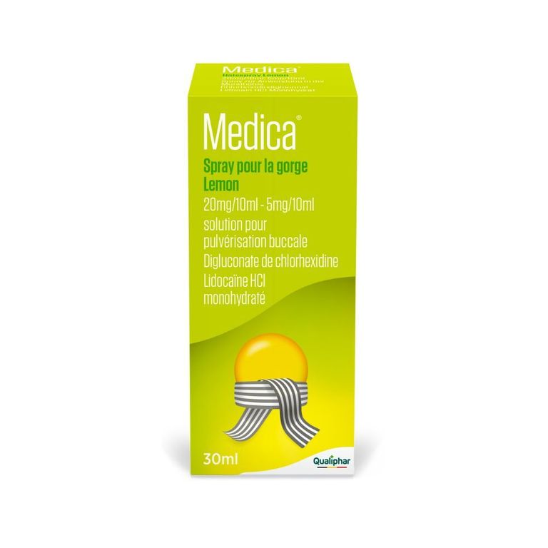 Medica Spray pour la Gorge Lemon Mal de Gorge 30 ml - Farmaline