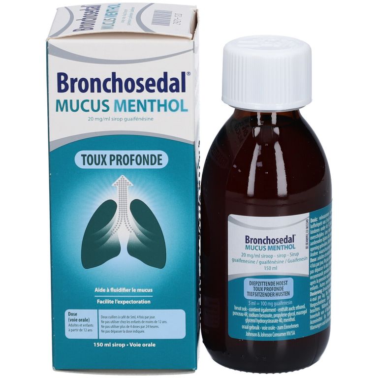 Bronchosedal® Mucus Menthol 20mg/ml Siroop 150 ml - Farmaline