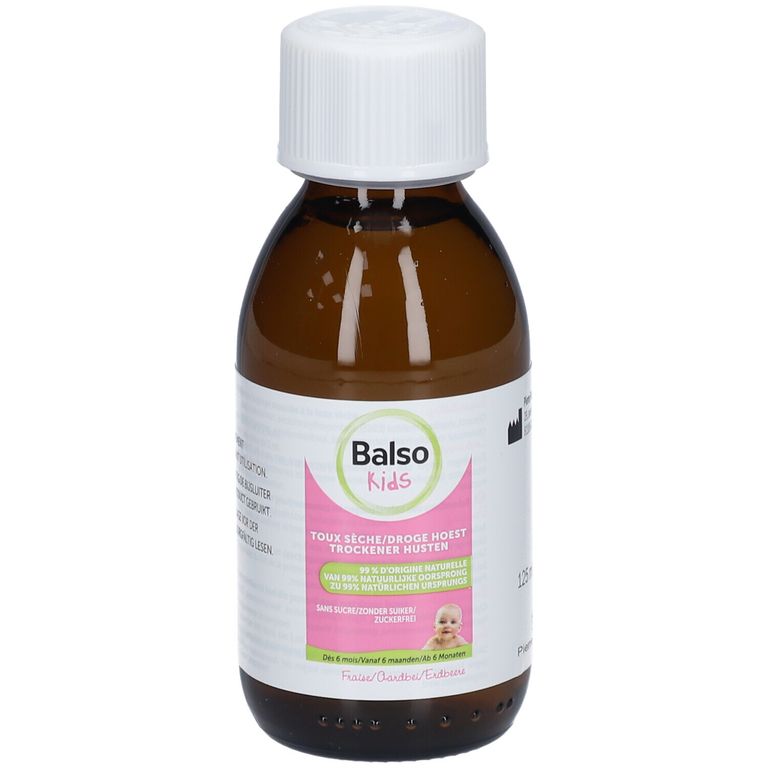 Balso Kids Sirop Toux Sans Sucre 125 ml - Farmaline