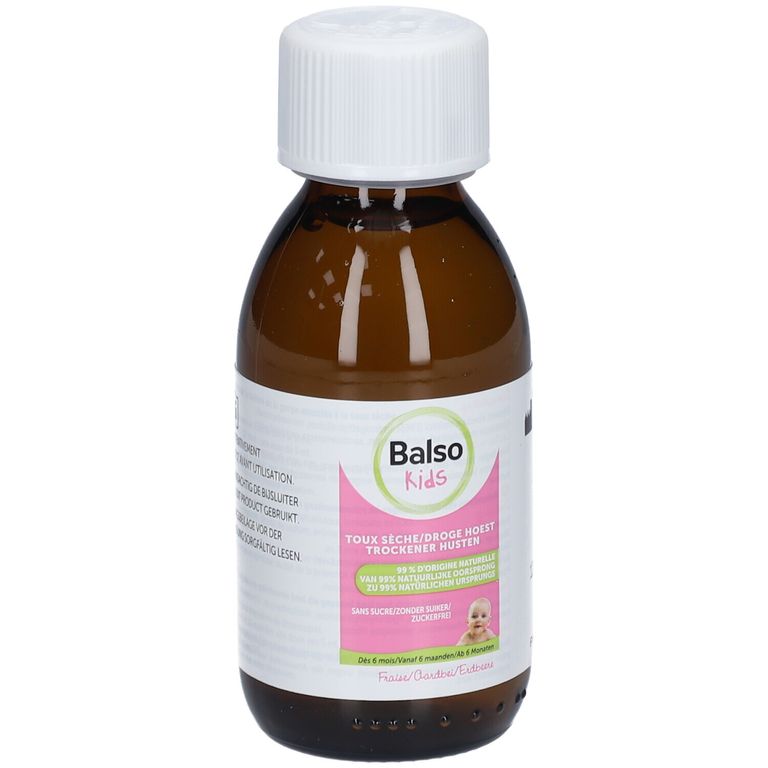 Balso Kids Sirop Toux Sans Sucre 125 ml - Farmaline