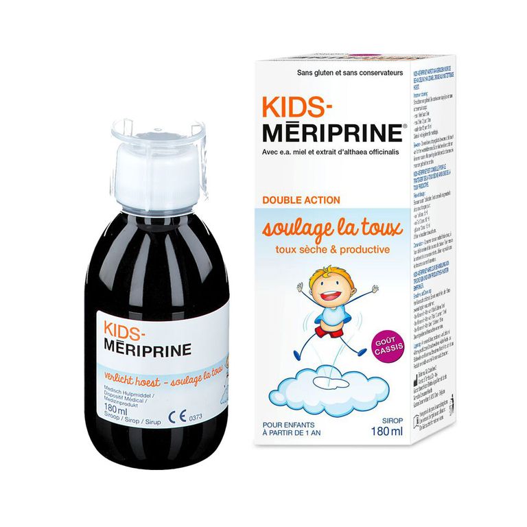 Kids-Meriprine Sirop contre la toux | Toux sèche & productive | Enfants ...
