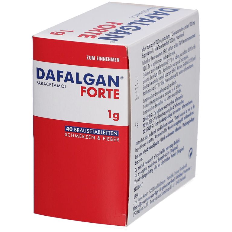 Dafalgan® Forte 1g Paracétamol | Douleurs & Fièvre 40 pc(s) - Farmaline
