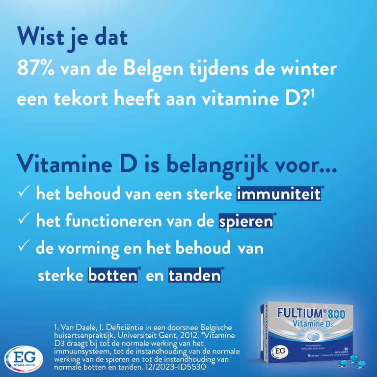 Fultium 800 | Vitamine D3 | Immuunsysteem & Behoud van Sterke Botten ...