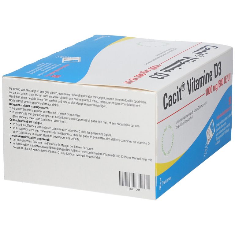 Cacit Vitamine D3 1000 mg/880 IE/UI 90 St - Farmaline