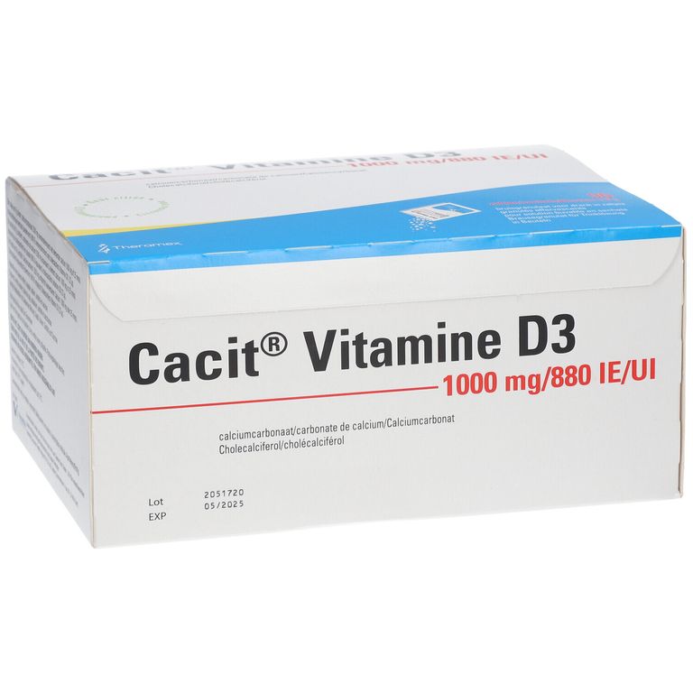 Cacit Vitamine D3 1000 mg/880 IE/UI 90 St - Farmaline