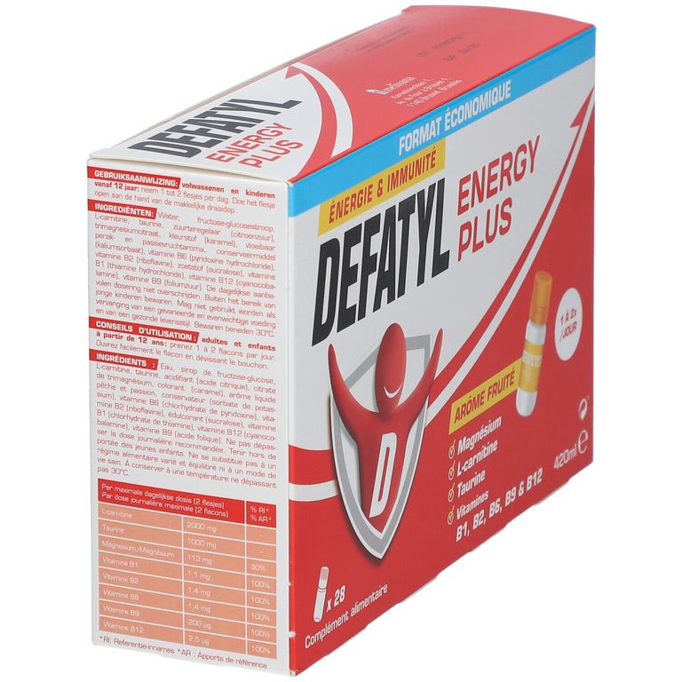Defatyl Energy Plus Drinkbaar 28x15 ml - Farmaline