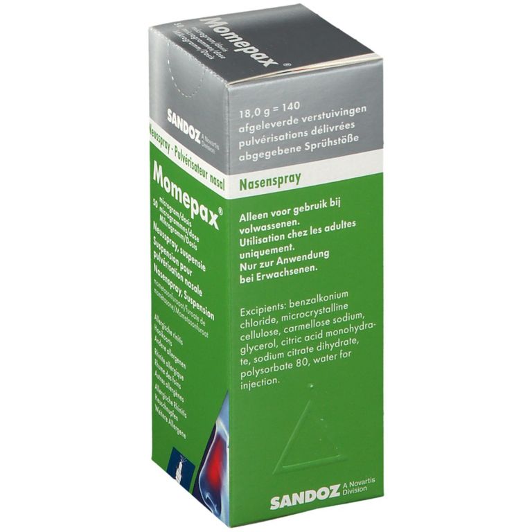 Momepax Pulvérisateur Nasal 50 mcg/dosis 18 g - Farmaline