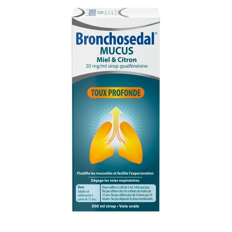 Bronchosedal® Mucus Miel & Citron 20mg/ml Sirop 300 ml - Farmaline