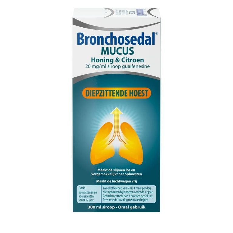 Bronchosedal® Mucus Honing & Citroen 20mg/ml Siroop 300 ml - Farmaline