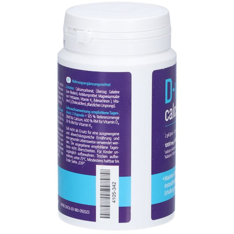 D-Vital Calcium K 180 St - Farmaline