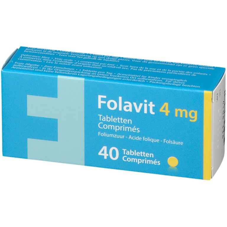 Folavit 4mg 40 pc(s) - Farmaline