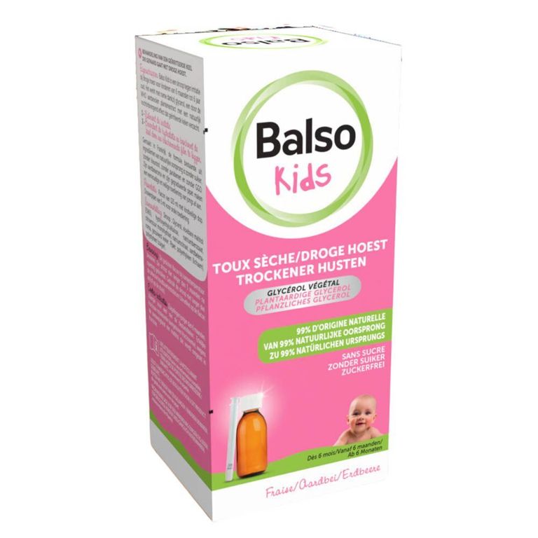 Balso Kids Droge Hoestsiroop | 99% Natuurlijke Oorsprong Baby's En ...