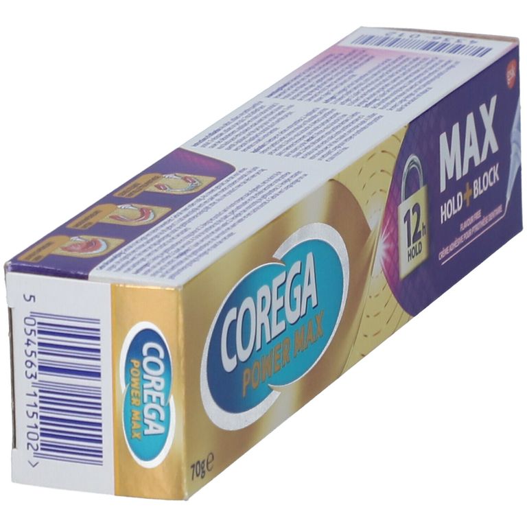 Corega Power Max Max Hold + Block Kleefcrème 70 g - Farmaline