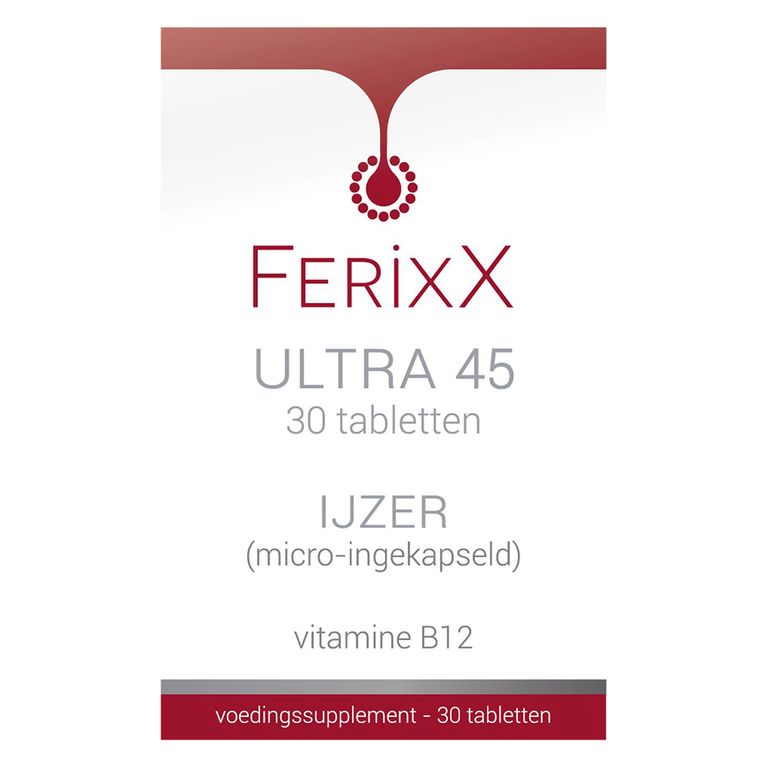 FerixX Ultra 45 Ijzer - Vitamine B12 30 St - Farmaline