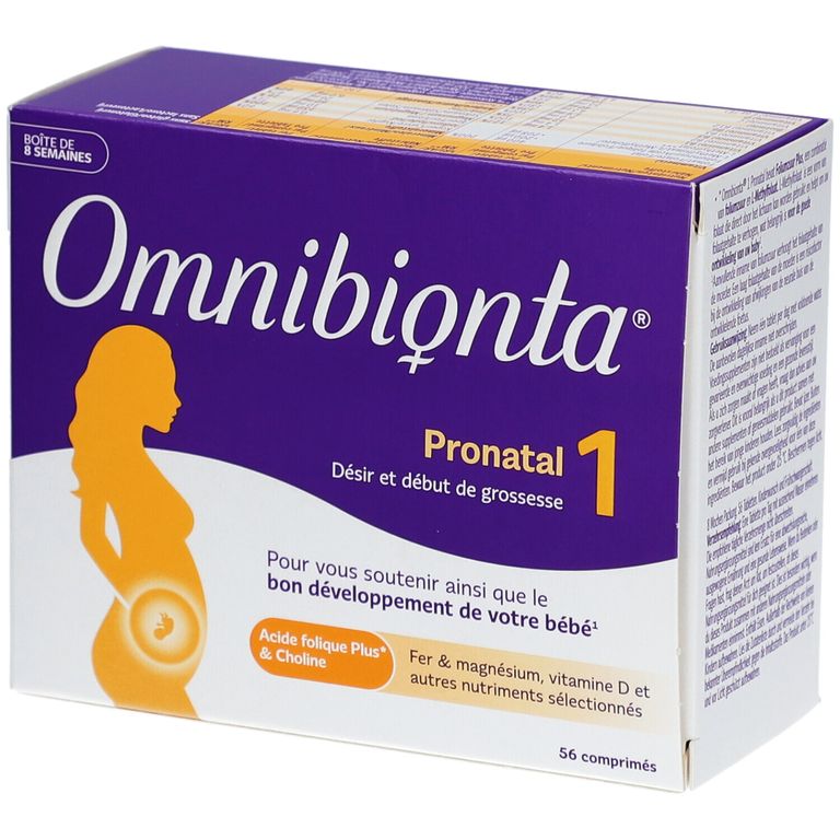 Omnibionta Pronatal 1 | Désir et Début de Grossesse 56 pc(s) - Farmaline