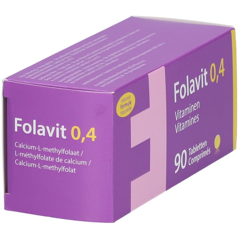 Folavit 0,4 mg | Essentieel Foliumzuur 90 St - Farmaline