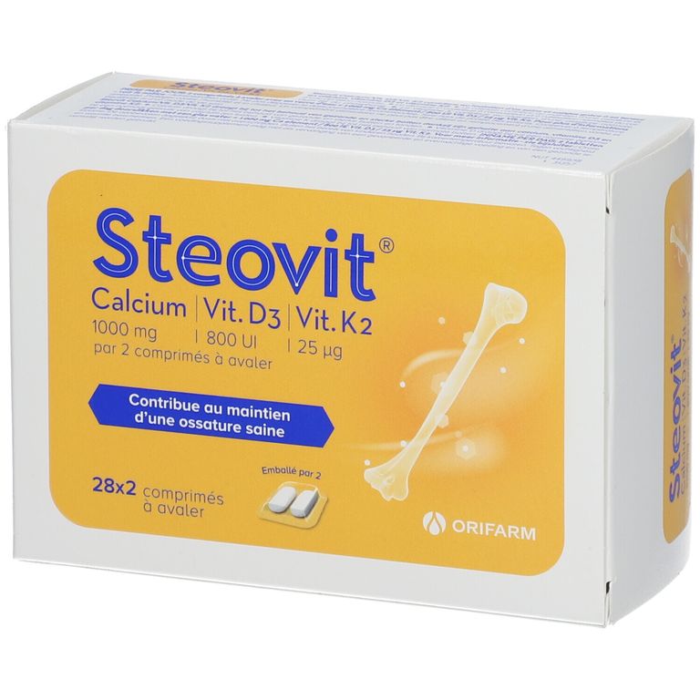 Steovit® Calcium - Vitamine D3 - Vitamine K2 28 x 2 comprimés 28x2 pc(s ...