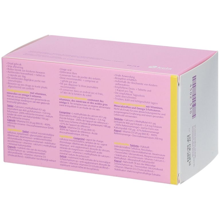 Folavit 0,4 Essential | Acide folique - Iode - Vitamine D3 - Oméga 3 ...