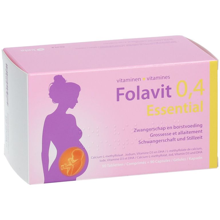 Folavit 0,4 Essential 90 Comprimés + 90 Gélules 90+90 pc(s) - Farmaline