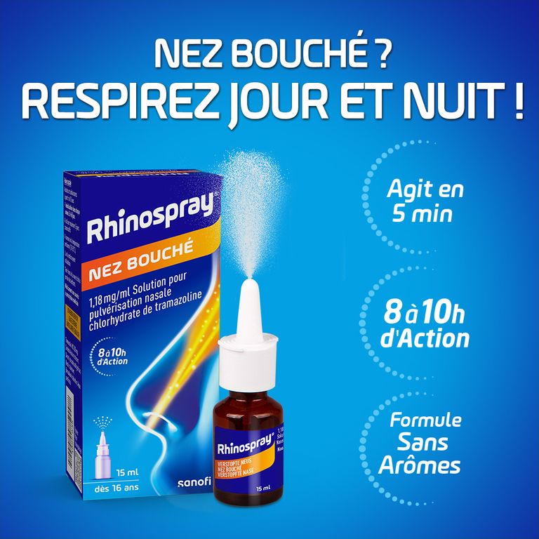 Rhinospray® Nez Bouché 1,18 mg/ml | Spray Nasal | 8 à 10 heures d ...