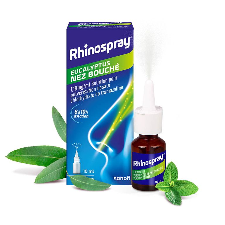 Rhinospray® Eucalyptus Nez Bouché 1,18 mg/ml | Spray Nasal | 8 à 10 ...