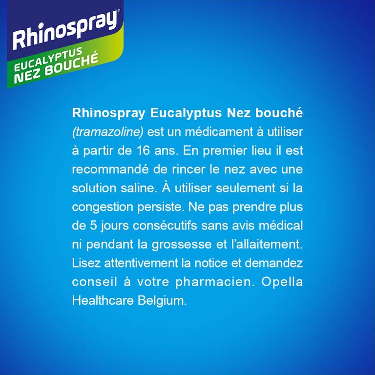 Rhinospray® Eucalyptus Nez Bouché 1,18 mg/ml | Spray Nasal | 8 à 10 ...
