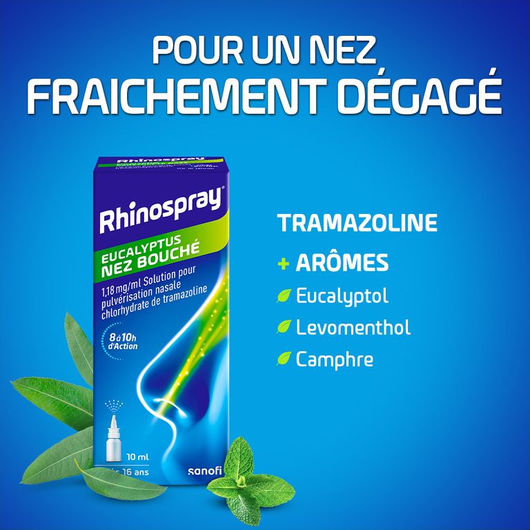 Rhinospray® Eucalyptus Nez Bouché 1,18 mg/ml | Spray Nasal | 8 à 10 ...