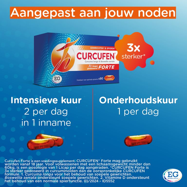 Curcufen Forte | Gewrichten & Spieren 90 St - Farmaline