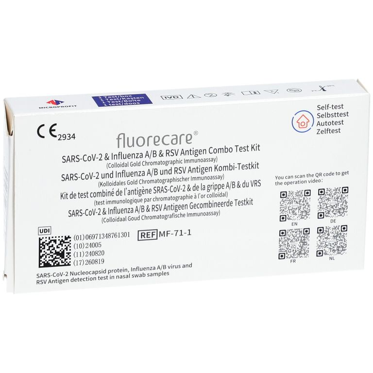 fluorecare® SARS-CoV-2 & Influenza A/B & RSV Antigen Combo Test Kit 1 ...