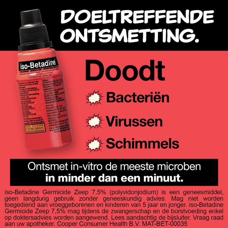 Iso-Betadine Germicide Zeep 7,5% | Desinfecterende zeep en shampoo ...