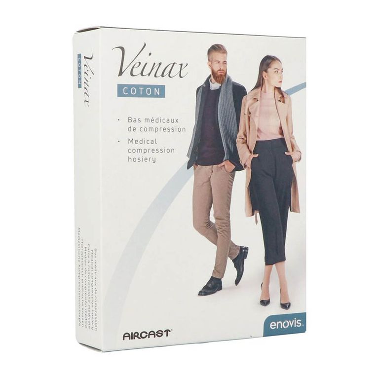 Enovis™ Veinax Mi-bas de compression médicaux Femme Coton 2 Long Noir ...