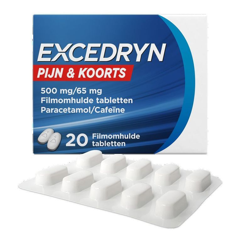 Excedryn Pijn & Koorts 500 mg/65 mg 20 St - Farmaline