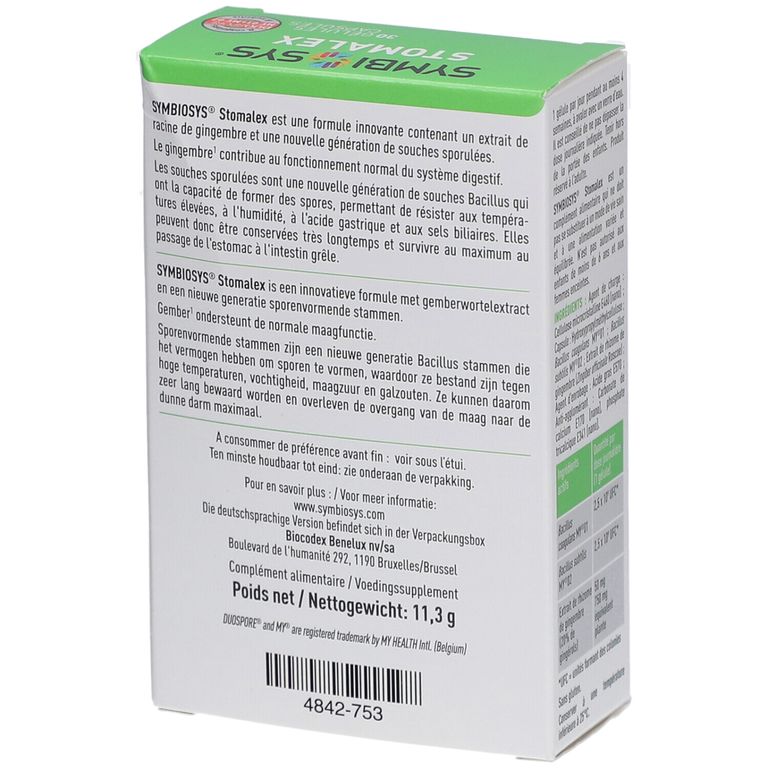 Symbiosys Stomalex Confort Gastrique 30 pc(s) - Farmaline