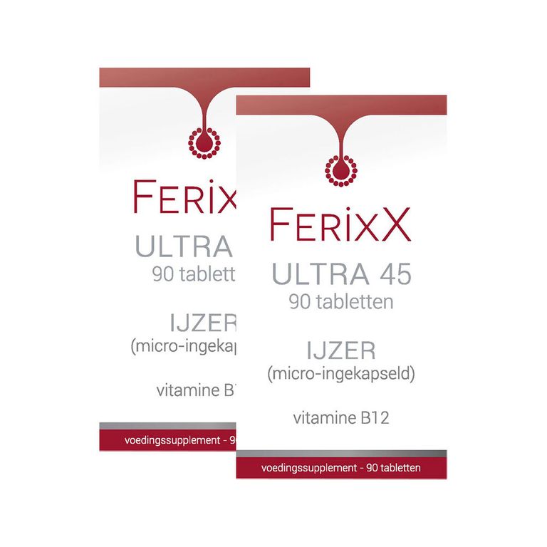 FerixX® Ultra 45 Ijzer - Vitamine B12 2x90 St - Farmaline
