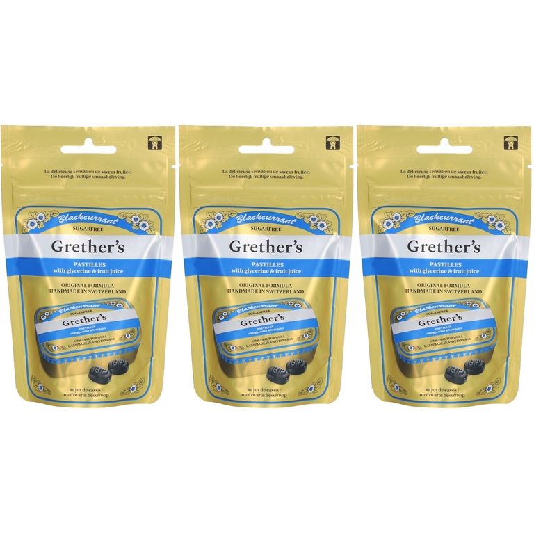 Grethers Pastilles Cassis Recharge 3x110 g - Farmaline