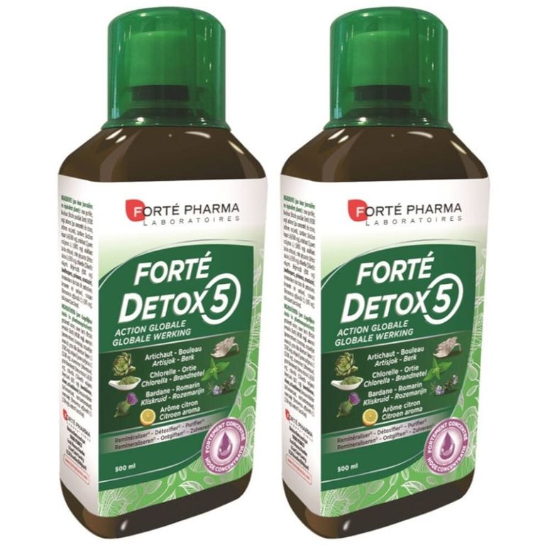 Forté Pharma FORTÉ DETOX 5 ORGANES 2x500 ml - Farmaline