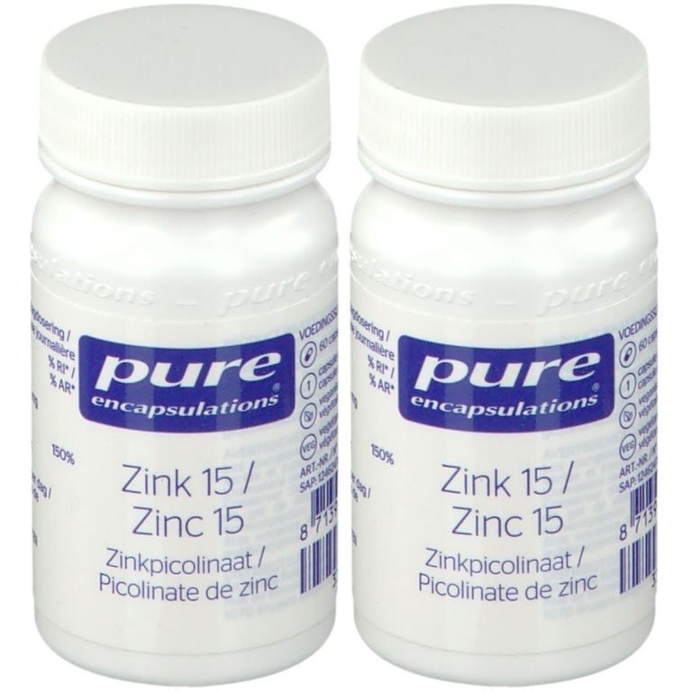 Pure Encapsulations Zinc 15 mg 2x60 pc(s) - Farmaline