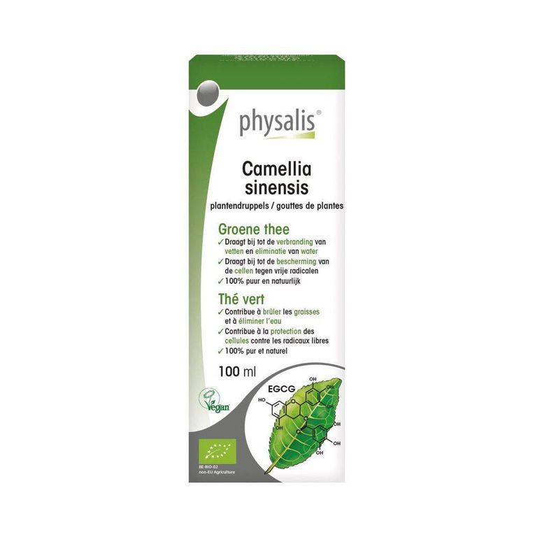 physalis® Camellia Sinensis Gouttes de Plantes Bio 4x100 ml - Farmaline