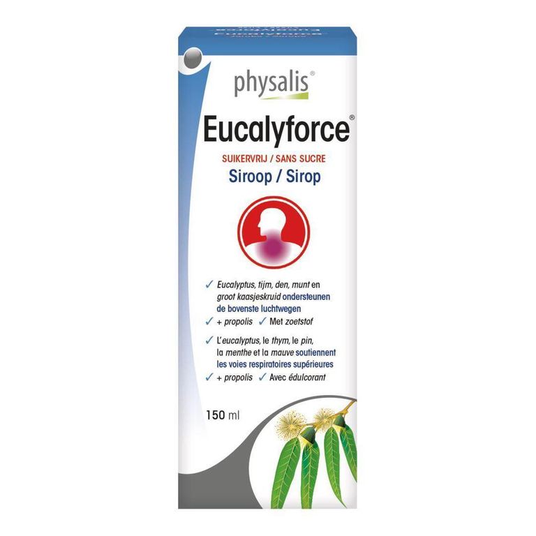 Physalis® Eucalyforce Siroop Suikervrij 4x150 ml - Farmaline