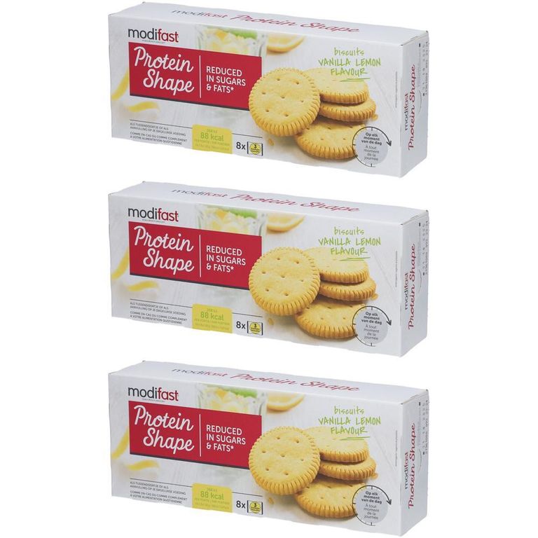 Modifast Protein Shape Biscuits Vanille et Citron 3x156 g - Farmaline