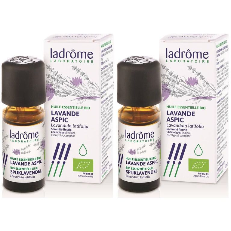 Ladrôme Huile Essentielle Lavande Aspic Bio 2x10 ml - Farmaline