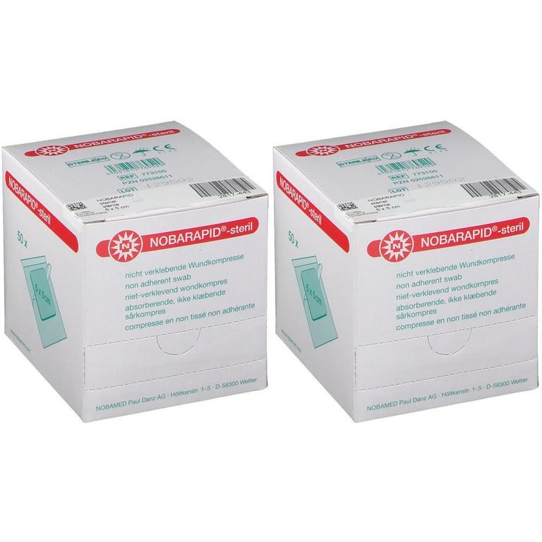 Noba Nobarapid Set Stérile 5x5cm 9320391 2x50 pc(s) - Farmaline