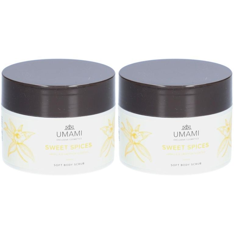 Umami Sweet Spices Soft Body Scrub Vanille & Saffraan 2x250 ml - Farmaline